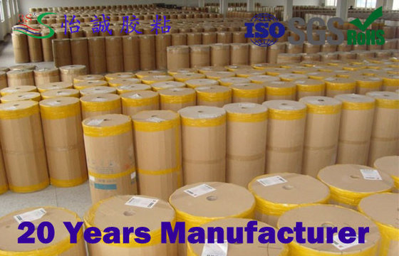 white / yellow adhesive film BOPP jumbo roll tape for industrial carton bundling
