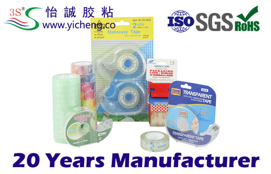 anti buffer high strength BOPP Stationery Tape , water base acrylic adhesive