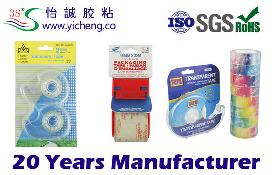 green / red printed packaging tape , pressure senditive adhesive tapes