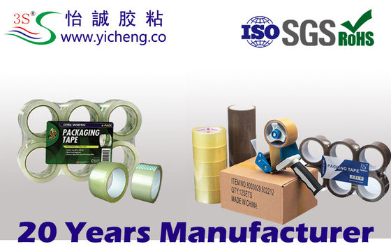 BOPP Transparent clear factory carton package bundling tape , 35 micron - 65 micron