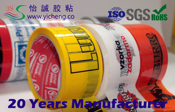 6 rolls shrink Caution packaging tape / carton sealing tape , 35 micron  -  65 micron