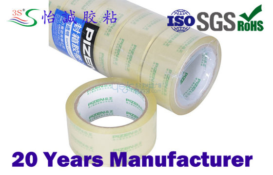 water based BOPP film 12mm clear parcel tape , Vertical Shrink tasteless Carton sealing tapes