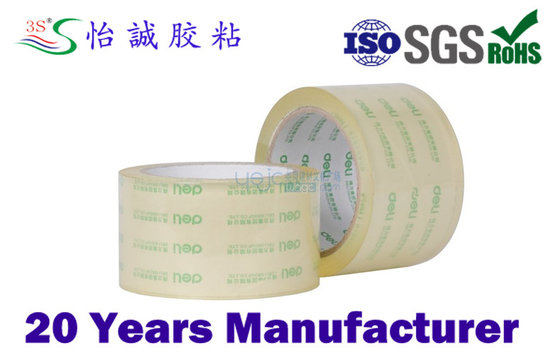 water based BOPP film 12mm clear parcel tape , Vertical Shrink tasteless Carton sealing tapes