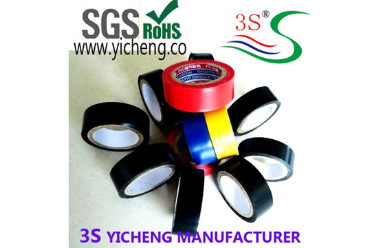 rubber resin adhesive PVC Electrical Insulation Tape , -18 to 105 Degree