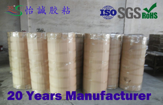 company logo Printed red BOPP jumbo roll tape of Polypropylene film , 40mic *1280mm * 4000m