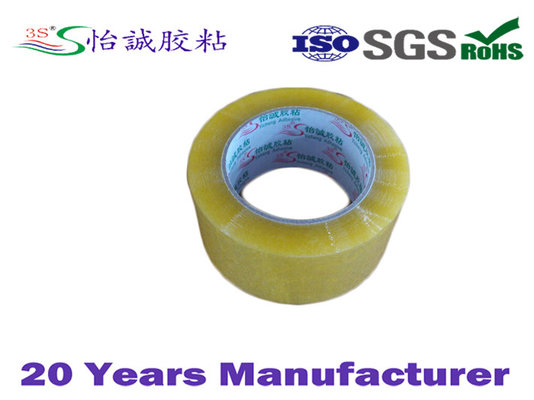 52mm Wide Yellowish Transparent Packing tape , Good Retention Force