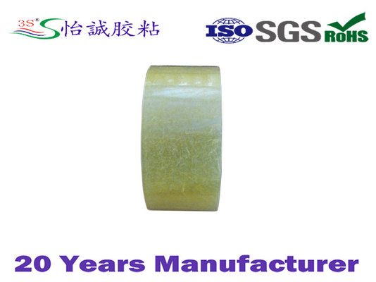 52mm Wide Yellowish Transparent Packing tape , Good Retention Force