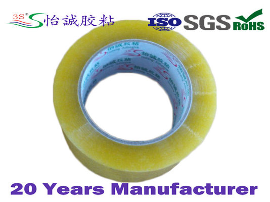 52mm Wide Yellowish Transparent Packing tape , Good Retention Force