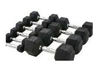 Hex Rubber Coated Dumbbells