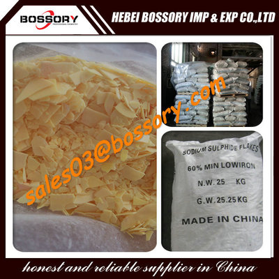 Leather/dyeing/texile chemical using SODIUM SULFIDE 60% /SODIUM SULPHIDE 60%