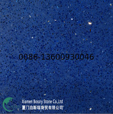 Crystal Light Blue artificial quartz stone worktops / Polished quartz kitchen