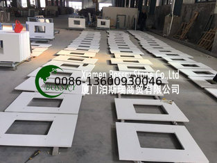Pure White quartz vanity top countertop