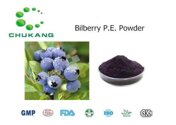 Bilberry Pure Plant Extract Powder Anthocyanidin 25% CAS  528 58 5