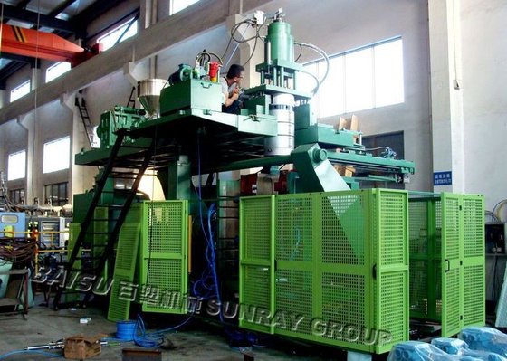 Blue HDPE Drum Making Machine , Custom Voltage Blow Mould Machine SRB100
