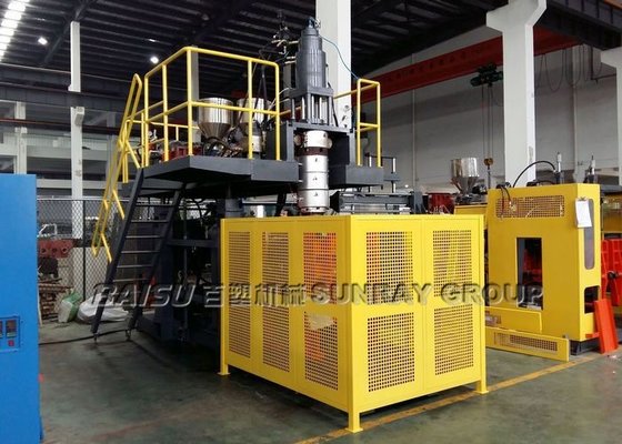 Collapsible Jerry Can Blow Molding Equipment , Accumulating Type Extruder Blowing Machine SRB80