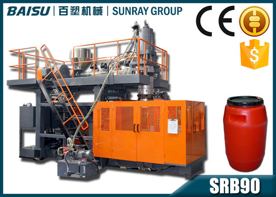 56.5KW Automatic Extrusion Blow Molding Machine , 50 Liter Plastic Drum Making Machine SRB90