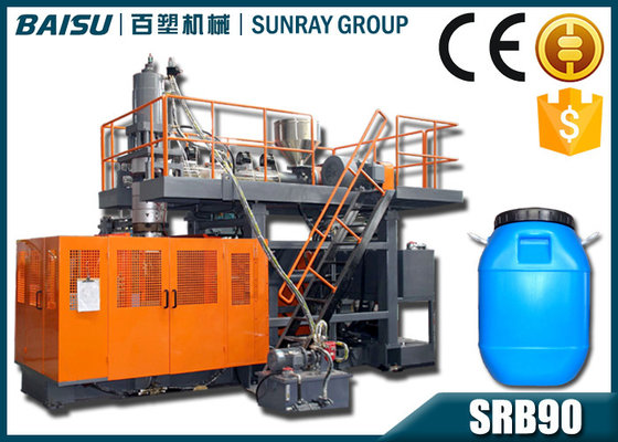 Large Blue Drum Blow Molding Equipment With Bottom Blowing System SRB90