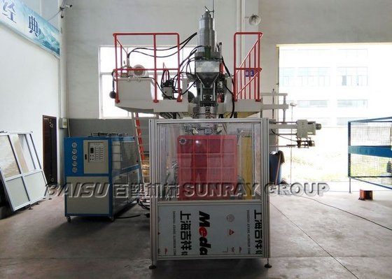 Worm Motor Driven Plastic Blowing Machine , Small / Middle Sized Flower Pot Making Machine SRB80