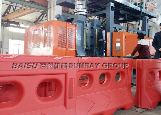 Red Water Filled Traffic Barrier Road Safety Plastic Blow Moulding Machine 220V / 380V