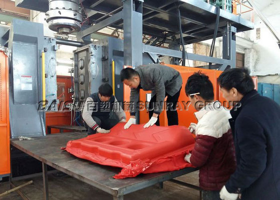 Red Water Filled Traffic Barrier Road Safety Plastic Blow Moulding Machine 220V / 380V