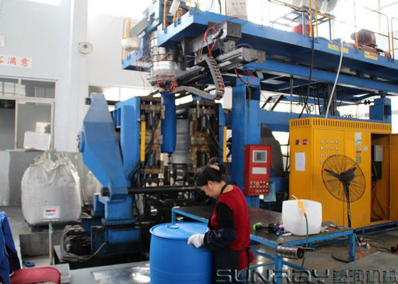 200 - 230 L Blue Double L Ring Drum Blow Moulding Machine 6.8*3.3*5.2 m