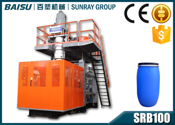 Blue Plastic Barrel Making Machine , 120L Drum Blow Moulding Machine