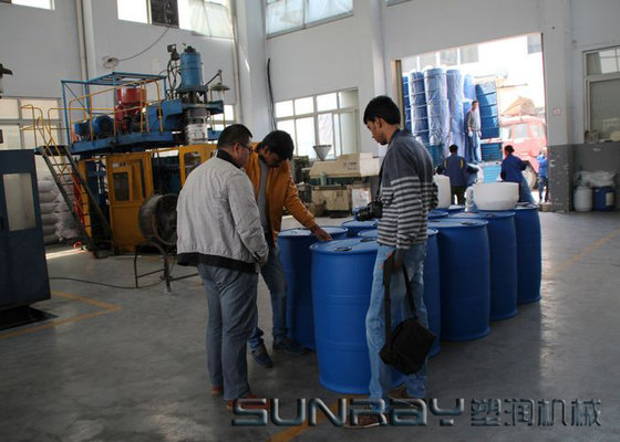 220l Double L Ring Chemical HDPE Blow Moulding Machine / Plastic Bucket Making Machine