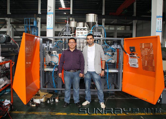 Hdpe 1 Liter Bottle Double Station Blow Moulding Machine / Blow Molding Equipment