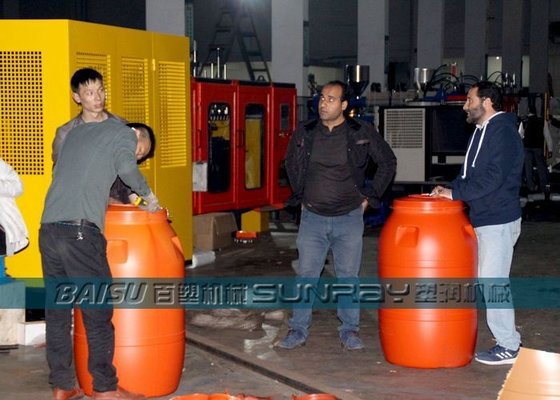 Heavy Duty Automatic Extrusion Blow Molding Machine For Drum / Barrel 95KW Power