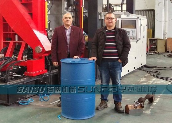 200 Liter Blue Plastic Drum Making Machine With Bottom Blowing System SRB200