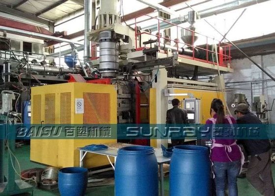 Fully Automatic Blow Moulding Machine , 200 Litre Blue Plastic Drum Making Machine SRB120A