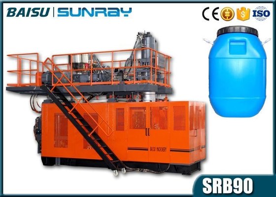 Square Bottle Blow Moulding Machine , 50 Liter Plastic Drum Hdpe Blow Moulding Machine SRB90