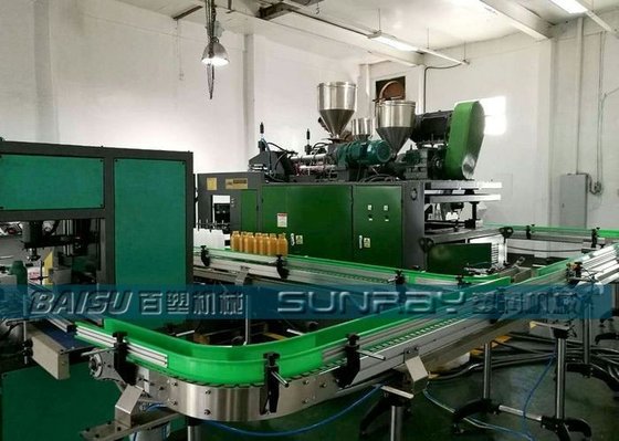 1000ml Plastic HDPE Bottle Blow Molding Machine Double Station Three Head EBM SRB70D-3