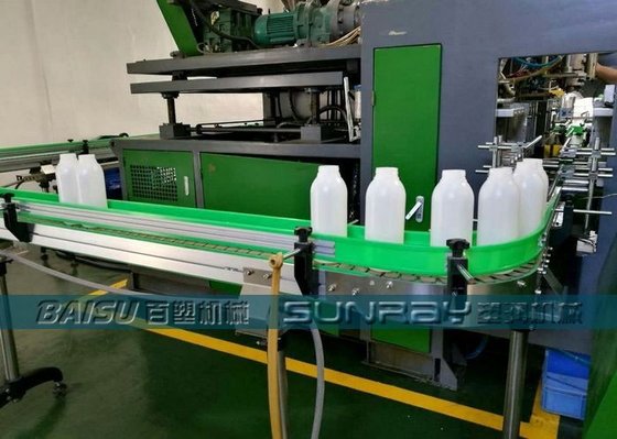 1000ml Plastic HDPE Bottle Blow Molding Machine Double Station Three Head EBM SRB70D-3