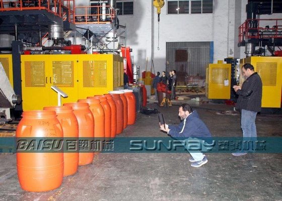 200 Litre Blue HDPE Barrel / Plastic Drum Making Machine 95KW SRB120A