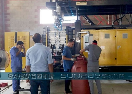 200 Litre Blue HDPE Barrel / Plastic Drum Making Machine 95KW SRB120A