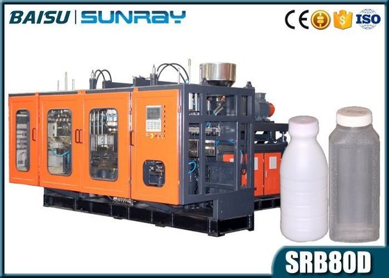 6 Heads Plastic Mold Machine , 250ml Juice Bottle Extruder Blowing Machine SRB80D-6