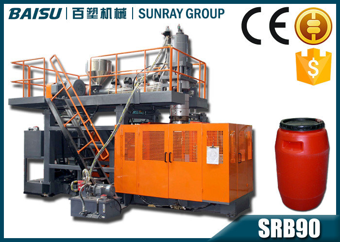 56.5KW Automatic Extrusion Blow Molding Machine , 50 Liter Plastic Drum Making Machine SRB90