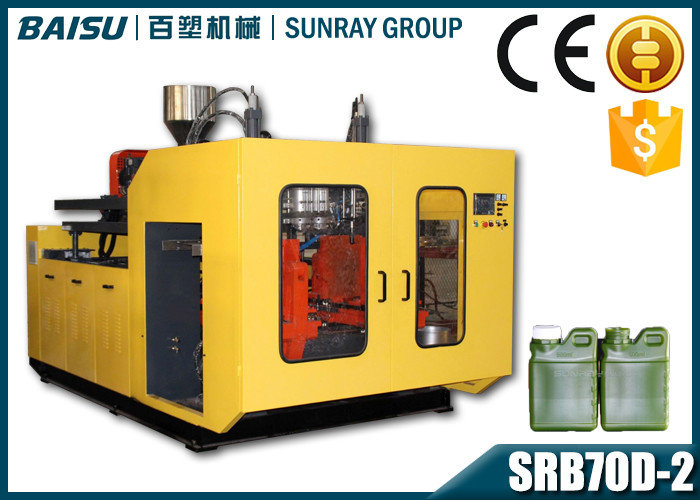 1 Liter Oil / Jerry Can Plastic Blow Molding Machine Capacity 500BPH SRB70D-2