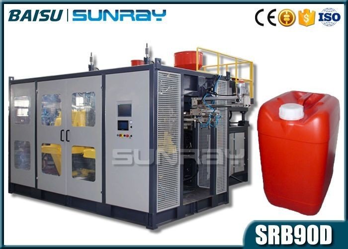 Double Station Extrusion Blow Molding Machine , 20L Jerry Can Hdpe Blow Molding Machine SRB90D-1