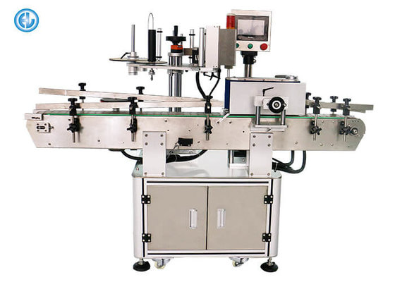PLC het Instrumentenmachine van het Controle Semi Automatische Etiket, Elektrische Ronde Fles Etiketteringsmachine