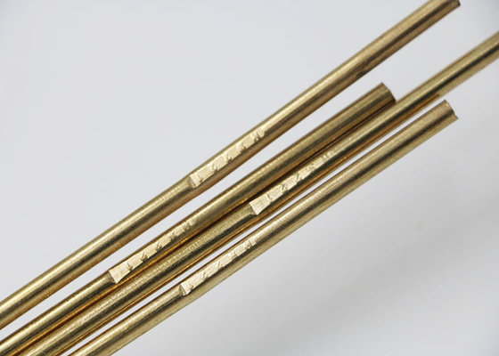 Flame Brazed Brass Metal Rod For HVAC A / C Filler Metal Less Impurity