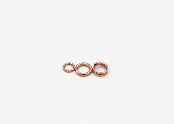 Cu - Zinc Alloy Welded Brazing Rings For Sanitary Ware 4.9mm Inner Diameter