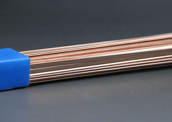 500mm Copper Filler Rod , No Flux 1 / 8 Inch Dia Copper Phosphorus Brazing Rods