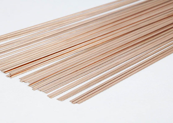 No Flux Copper Rod Welding , 1.3mm * 3.2mm * 500mm Alloy Soldering Rods