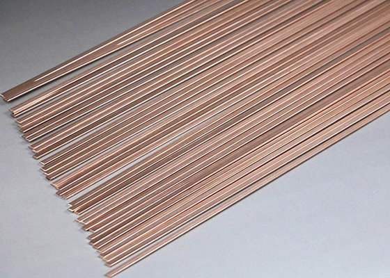 500mm Copper Filler Rod , No Flux 1 / 8 Inch Dia Copper Phosphorus Brazing Rods