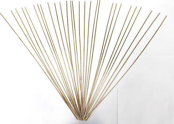 2.0 X 500mm Brass Round Rod , Brass Welding Electrodes For Copper / Brass