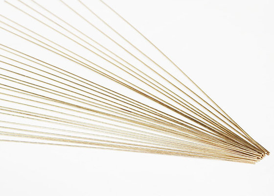 2.0 Mm X 1000 Mm Brass Brazing Wire , Nickel Alloy Soldering Welding Brazing Rods