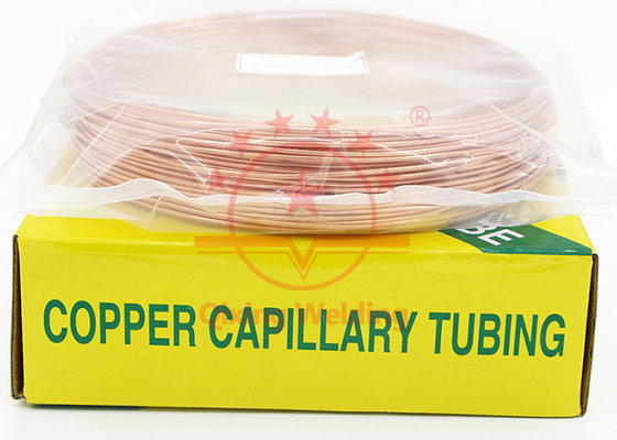 Brazing Alloys Air Conditioner Copper Pipe , High Plasticity Spiral Copper Tube