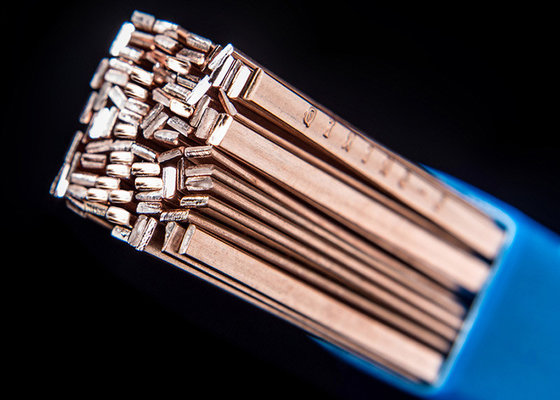 Phosphorus Copper Brazing Rod Brazing Material 3.2mm Flat Rod 0 % Sliver